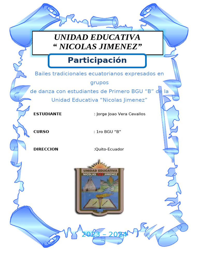Carátula de Participación Estudiantil | PDF