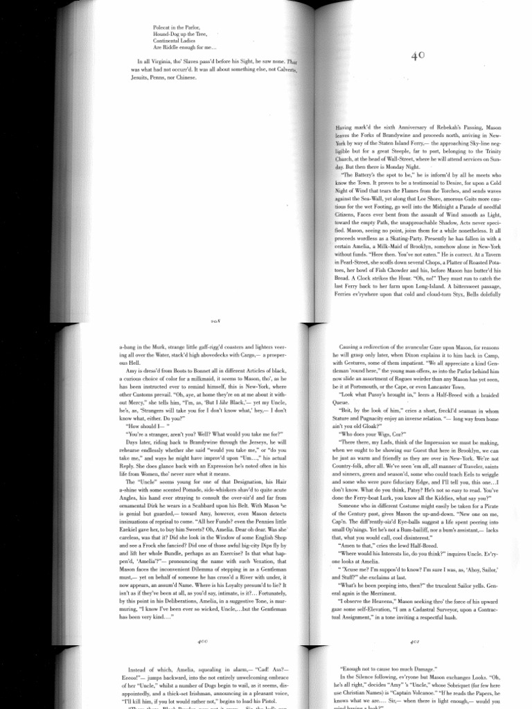 Mason-and-Dixon - CH 40-41 | PDF