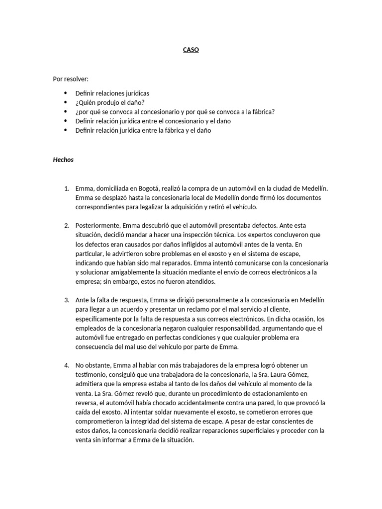 Caso Fundamentos Borrador | PDF | Daños y perjuicios