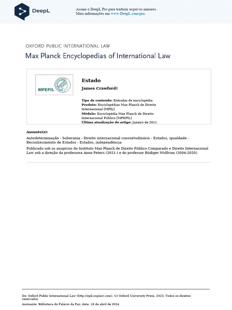 Max Planck | PDF | Estado | Tratado