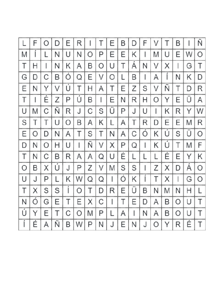 SopaLetras V&PV | PDF