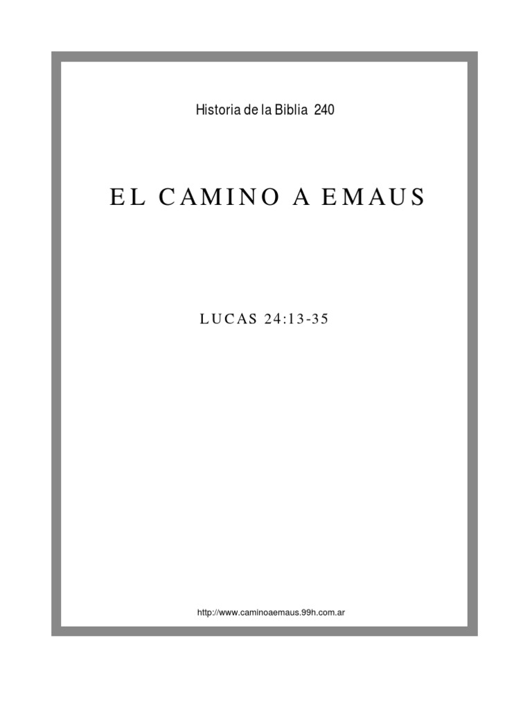 El Camino A Emaus | PDF | Jesús | Religión y creencia