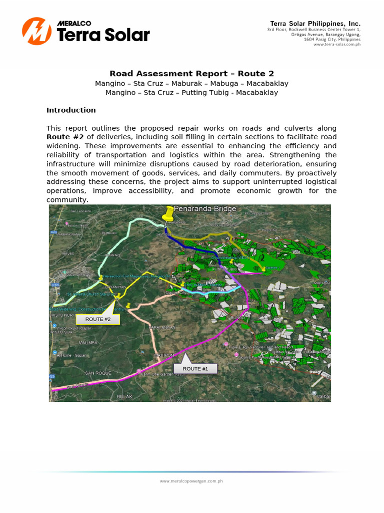 Route 2 Road Assessment Report | PDF | Road | Road Surface