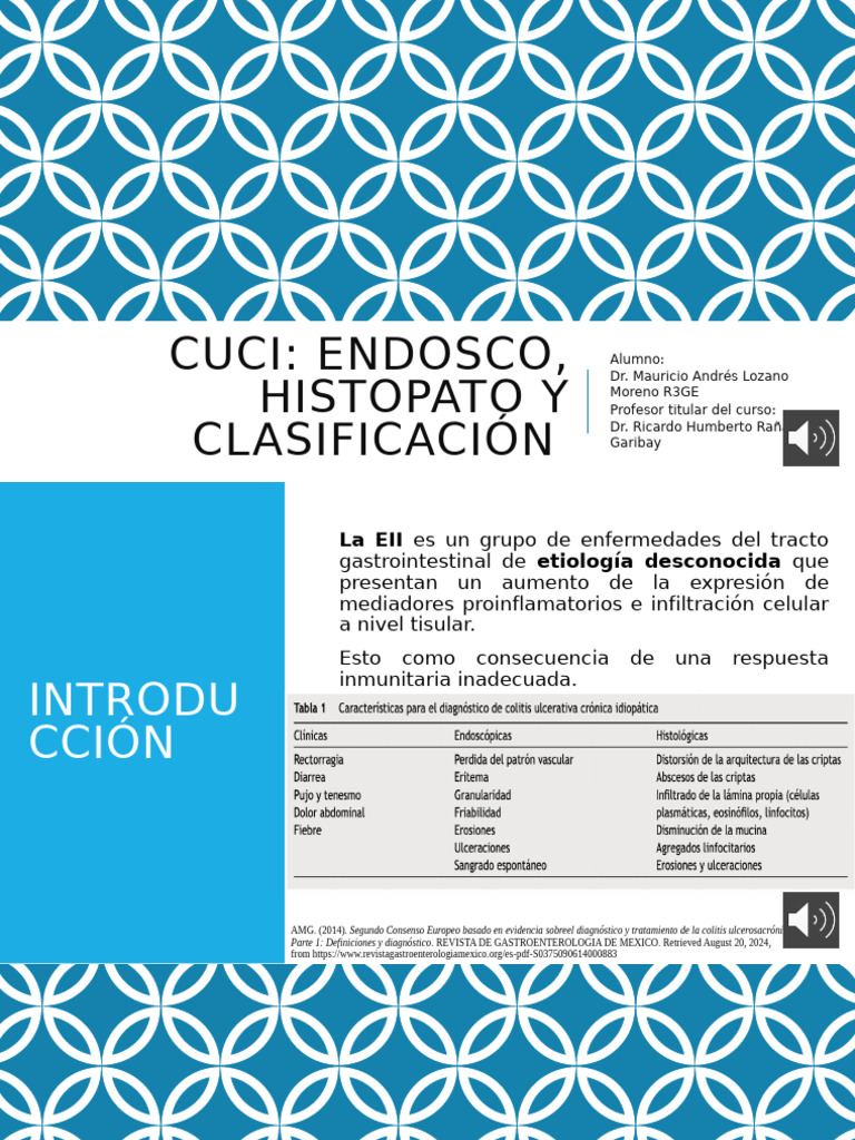 Clasificación de CUCI y hallazgos endoscópicos | PDF | Colitis ulcerosa ...
