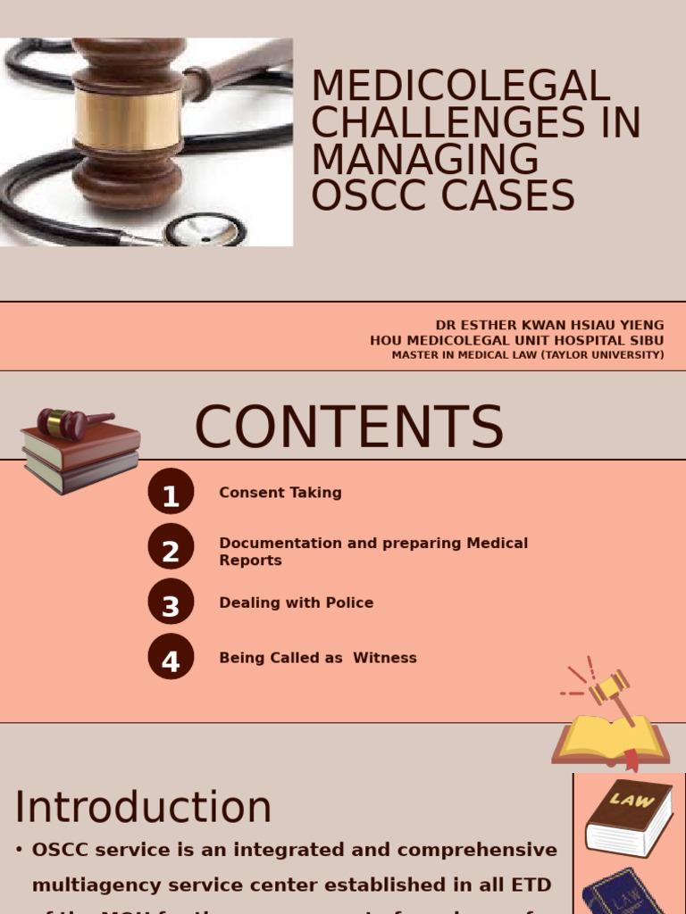 Medicolegal Challenges in Managing OSCC Cases | PDF | Consent | Sexual ...
