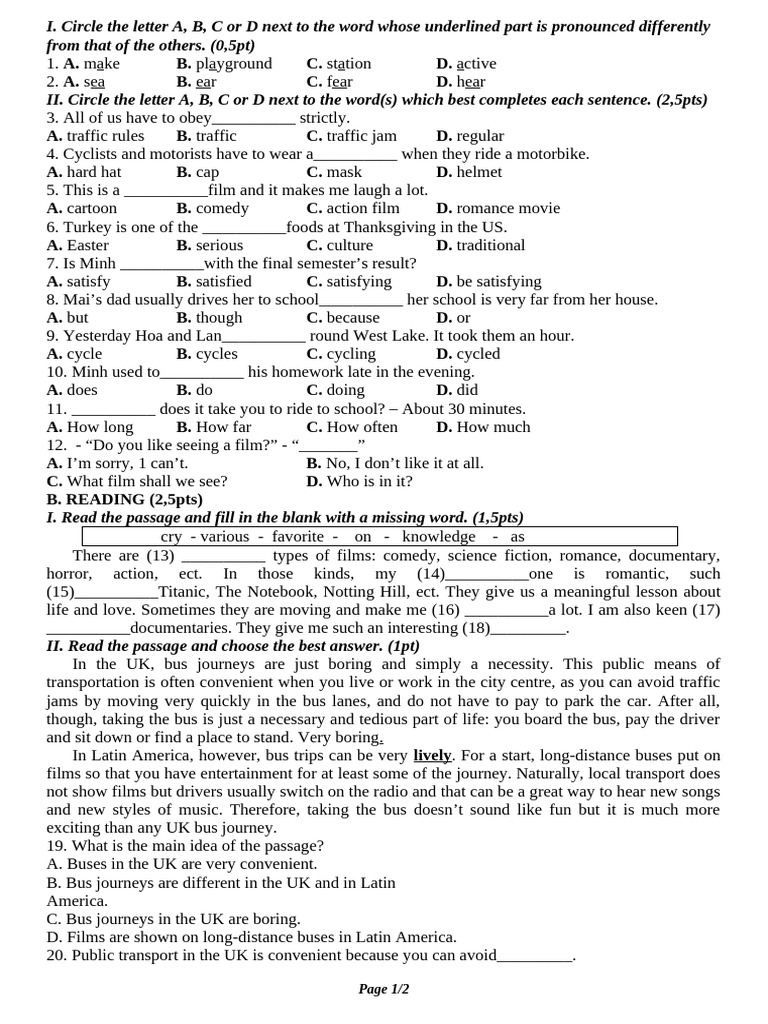 E7 ĐỀ GK2 CVA 2023 CAB | PDF | Harry Potter