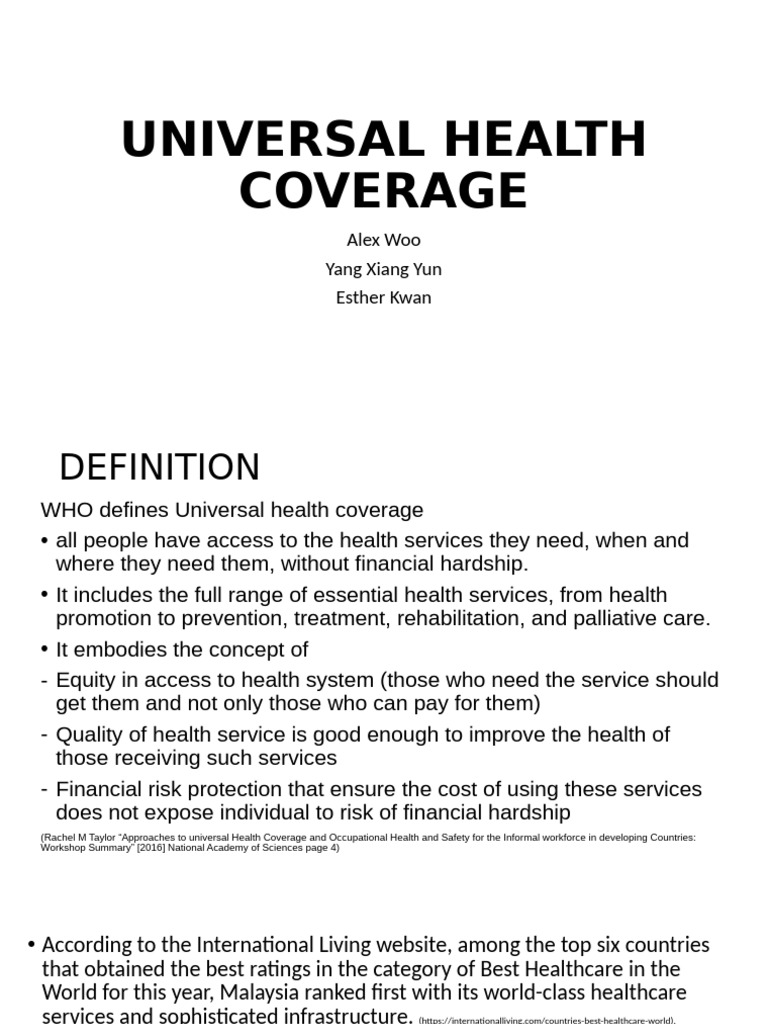 Universal Health Coverage | PDF | Health Care | Subsidy
