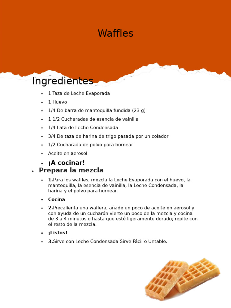 Como Hacer Waffles | PDF