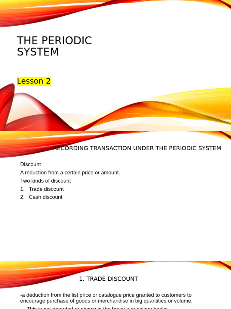 Chapter 7 Lesson 2 The Periodic System | PDF | Discounts And Allowances | Prices