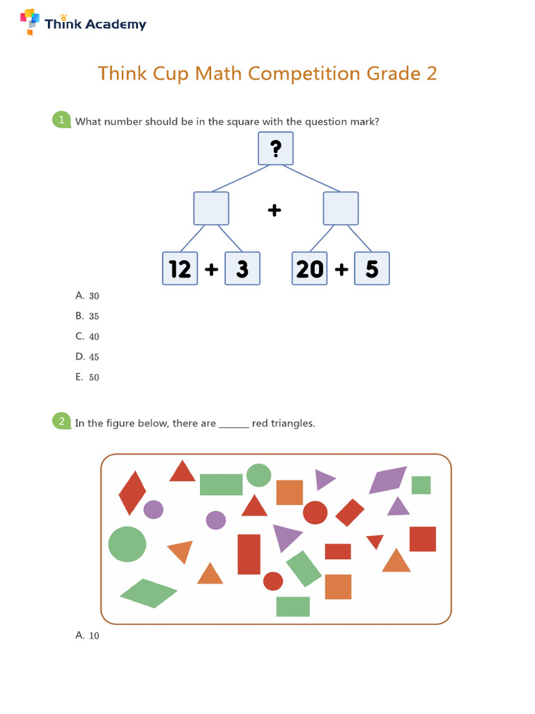 Think Cup Math Competition Grade 2 (学生版) | PDF