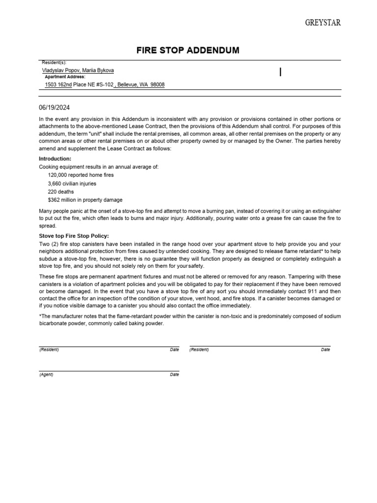 019 Form Fire Stop | PDF