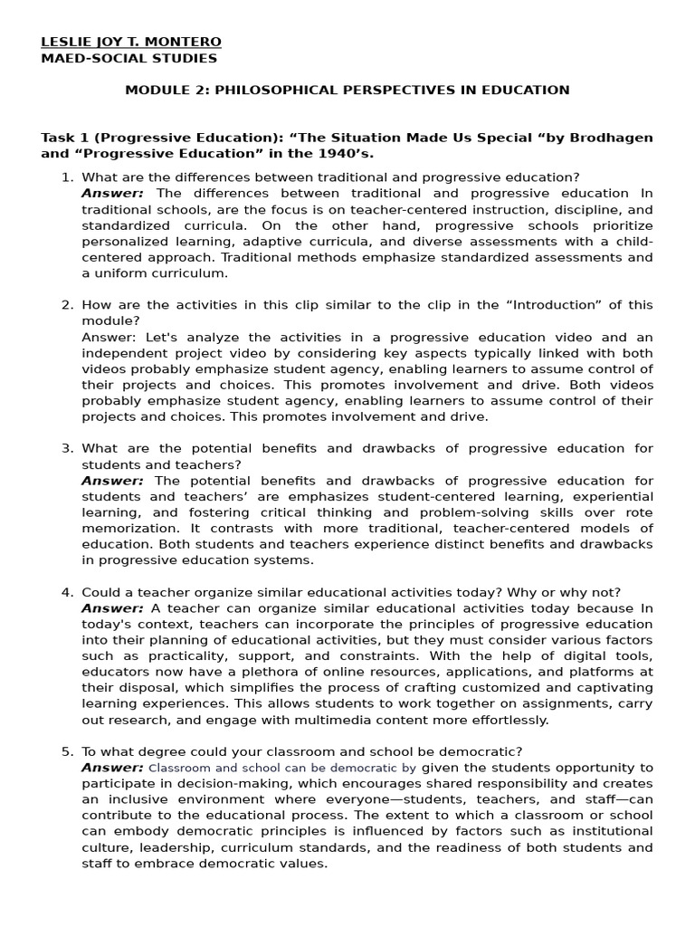 Module2 Task1to4 Montero | PDF | Learning | Curriculum
