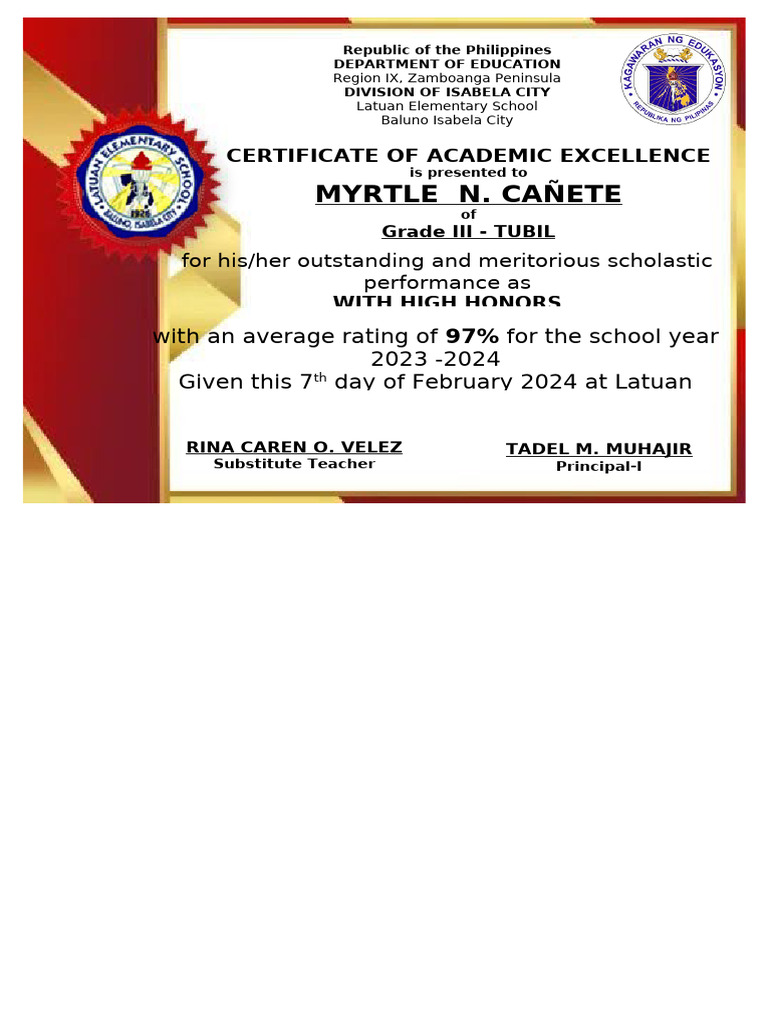 Reading of Honors 2nd Quarter | PDF