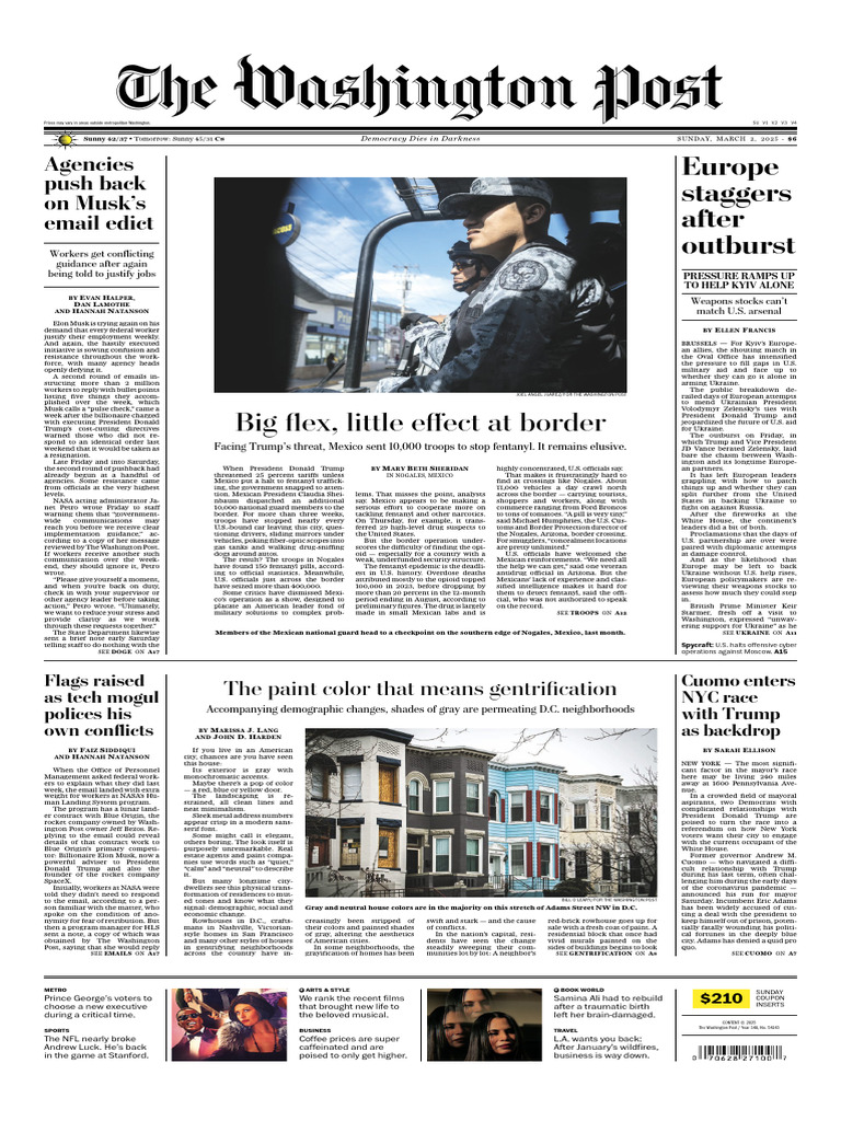 The Washington Post - March 2, 2025 | PDF | Donald Trump | American ...