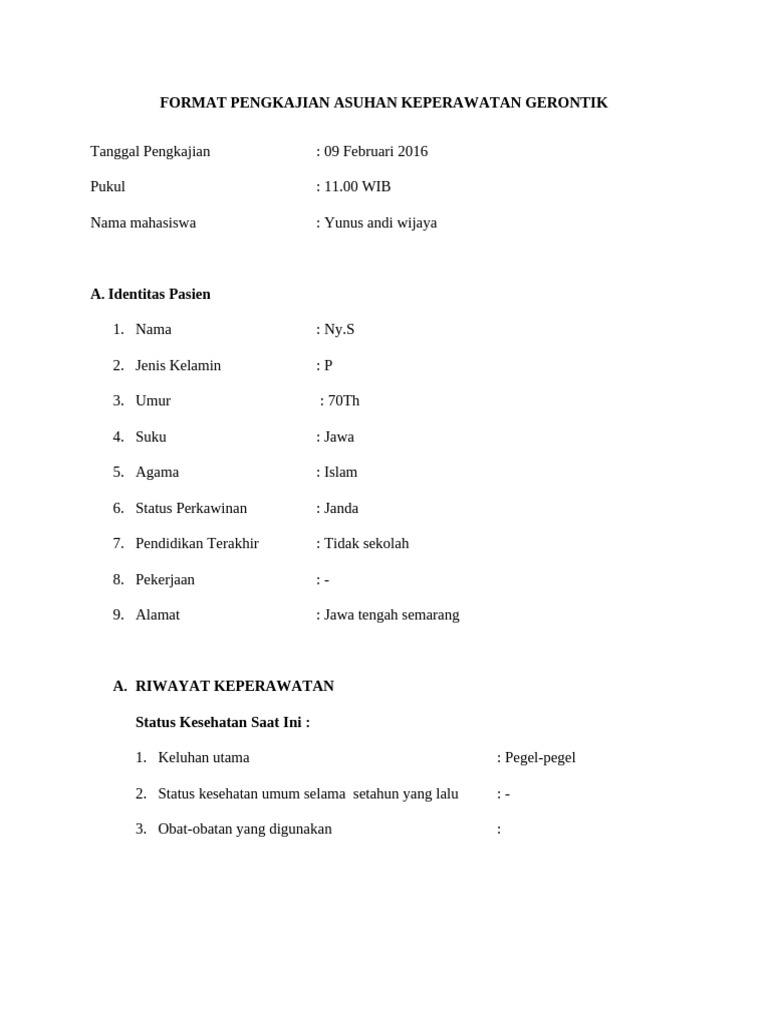 Askep Gerontik Yunus Andi | PDF