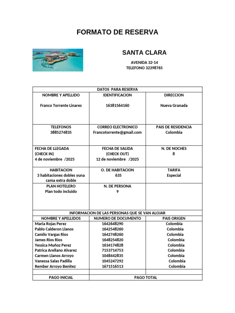 11-Formato de Reserva 10 | PDF