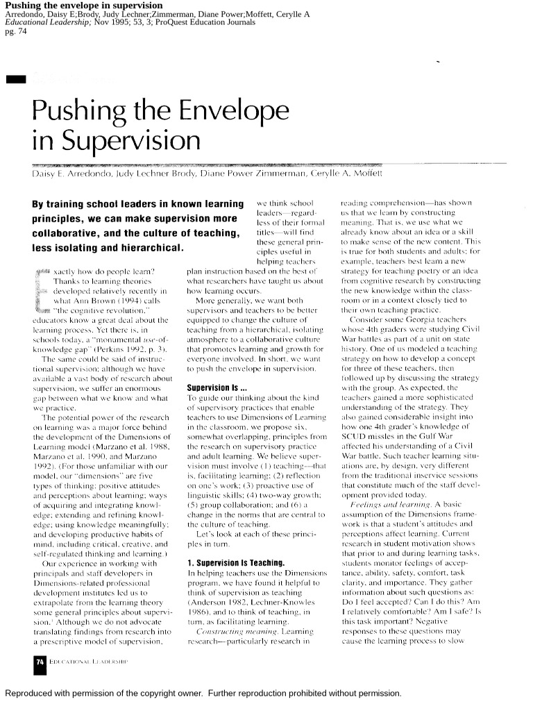 Pushing The Envelope | PDF