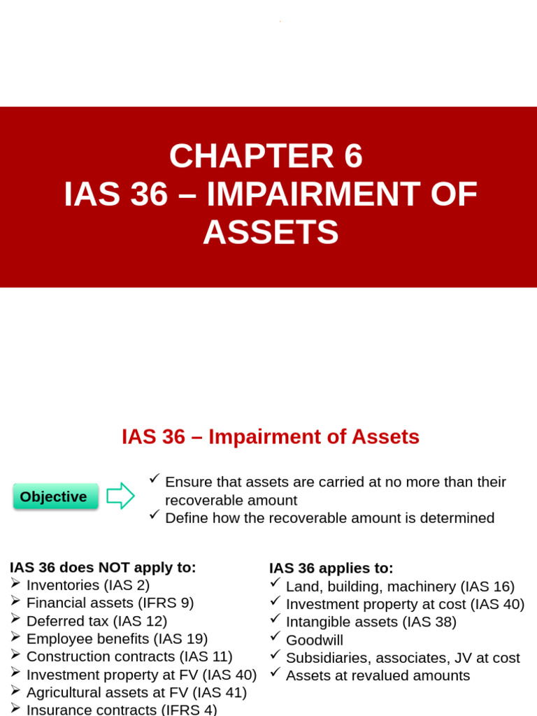 Fa1.6 Ias 36 Impariment of Asset | PDF | Intangible Asset | Goodwill (Accounting)