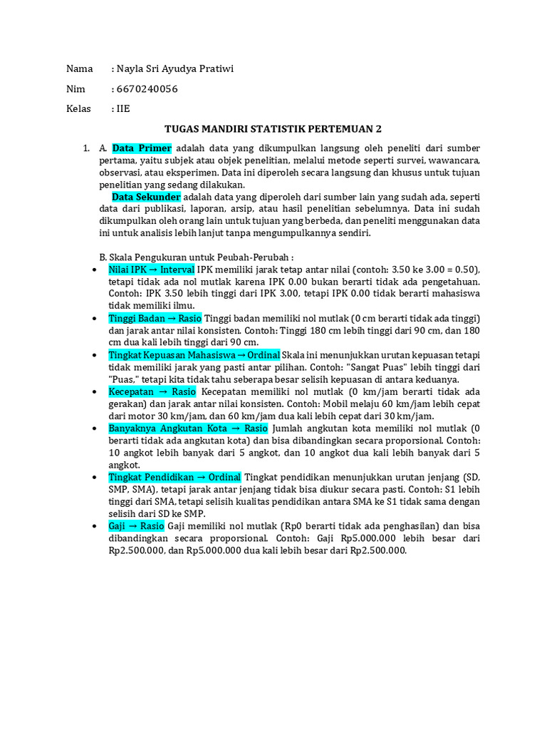 STAT_TUGAS_P2_ILMU PEMERINTAHAN | PDF