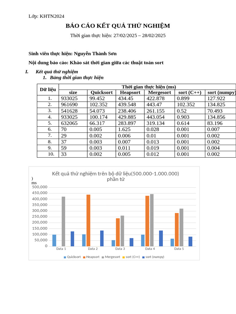 Sorting Report - Template | PDF