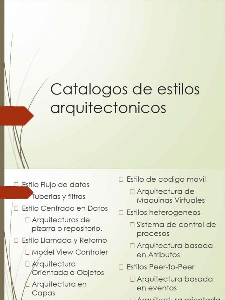 Catalogo de estilos arquitectonicos | PDF