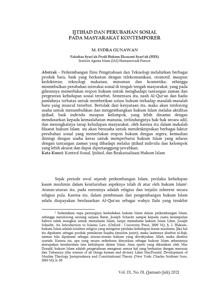 Ijtihad dan Hukum Islam Kontemporer | PDF
