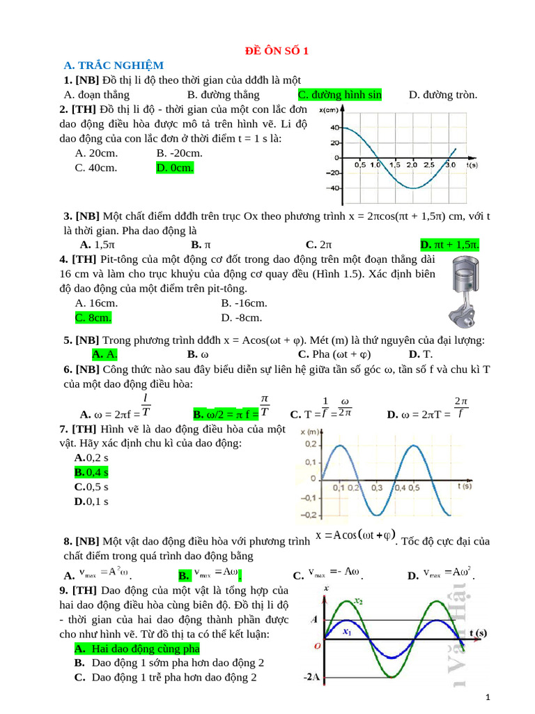 Vật lý 11 - đề ÔN Giữa kì 1 - 11 E1,2 - GV | PDF