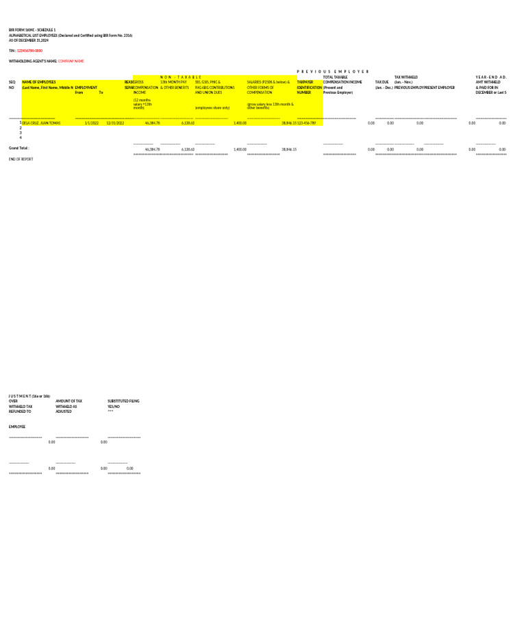 Annual Alpha List of Employees 2024 | PDF | United States Law | Economies