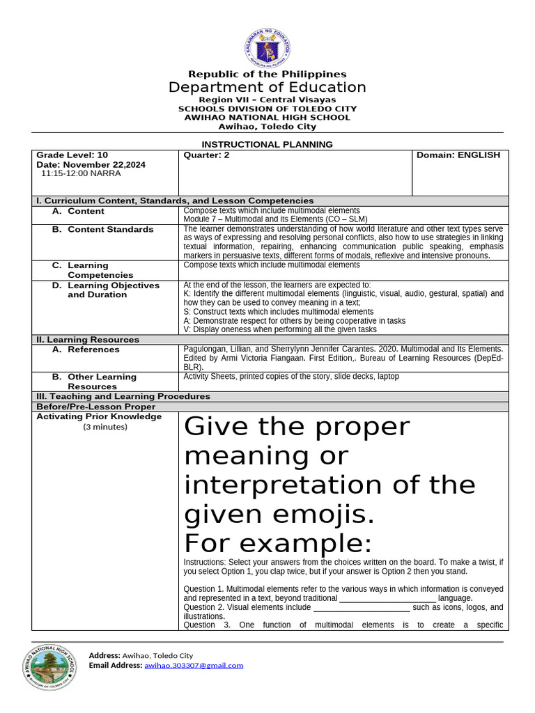 Labid DLP Classroom Observation Quarter2!11!18 2024 | PDF | Learning | Mental Disorder