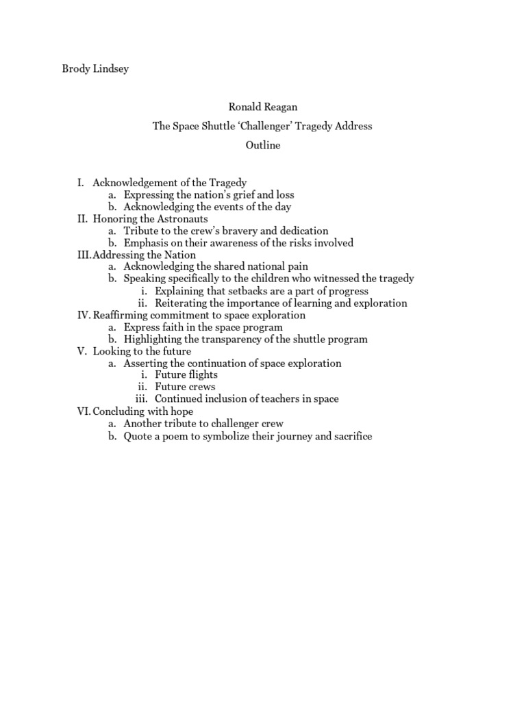 Speech Reverse Outline | PDF