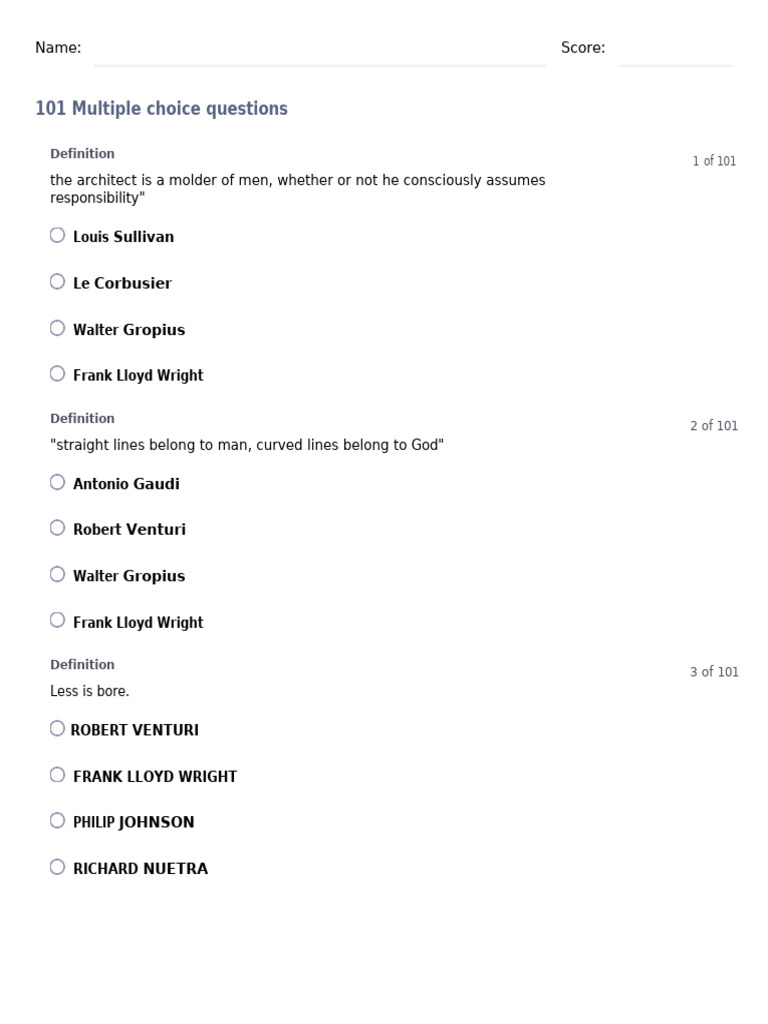 ARCHITECTS DICTUM - Quizlet | PDF | Modernism | Style