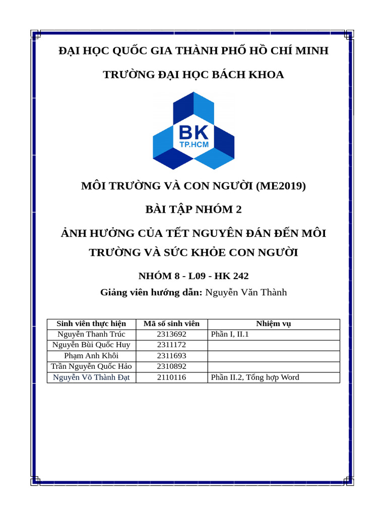 BTN2 Nhom8 AnhhuongcualeTetNguyenDan | PDF