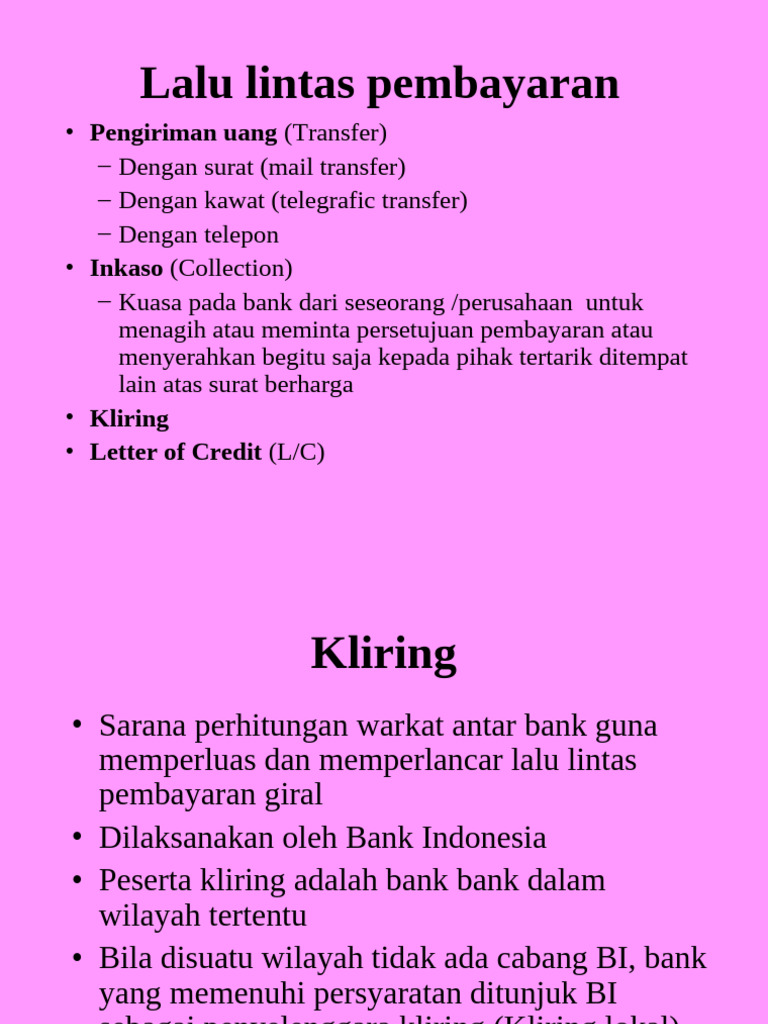 Lalu Lintas Pembayaran | PDF