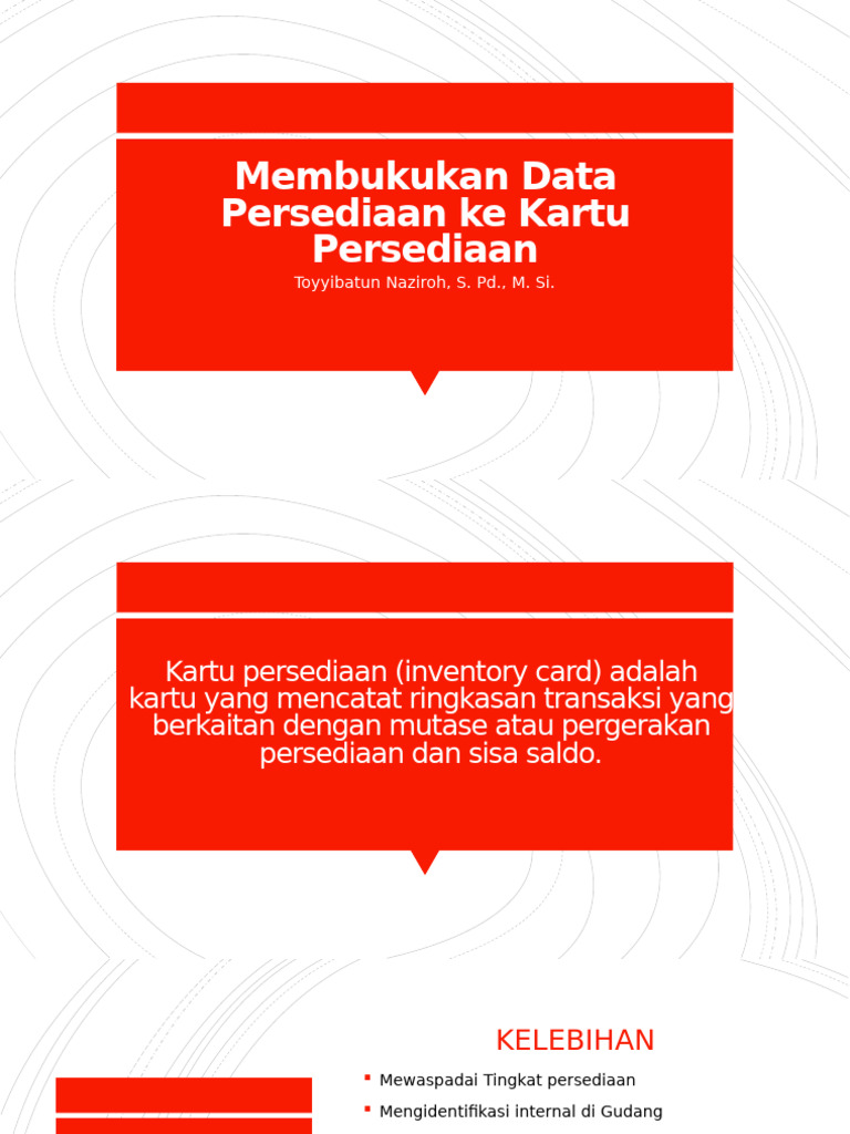 Membukukan Data Persediaan Ke Kartu Persediaan | PDF