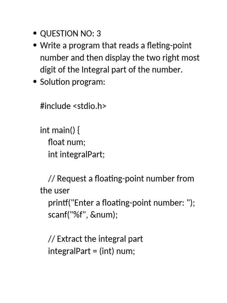 Extract Last Two Digits of Float | PDF