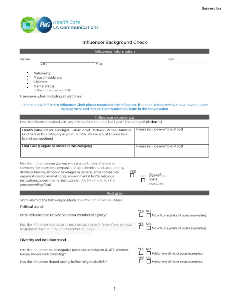 Influencer Background Check | PDF