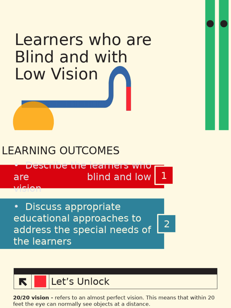 Understanding Blindness and Low Vision | PDF | Visual Impairment | Glasses