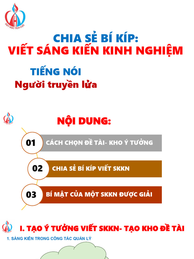 CHIA SẺ BÍ KÍP VIẾT SKKN | PDF