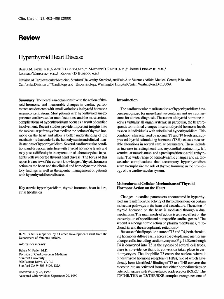Understanding Hyperthyroid Heart Disease | PDF | Hyperthyroidism | Heart