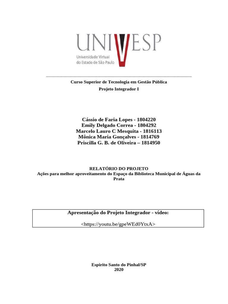 Relatório Técnico PI-grupo 6N4 | PDF | Bibliotecas | Biblioteca pública