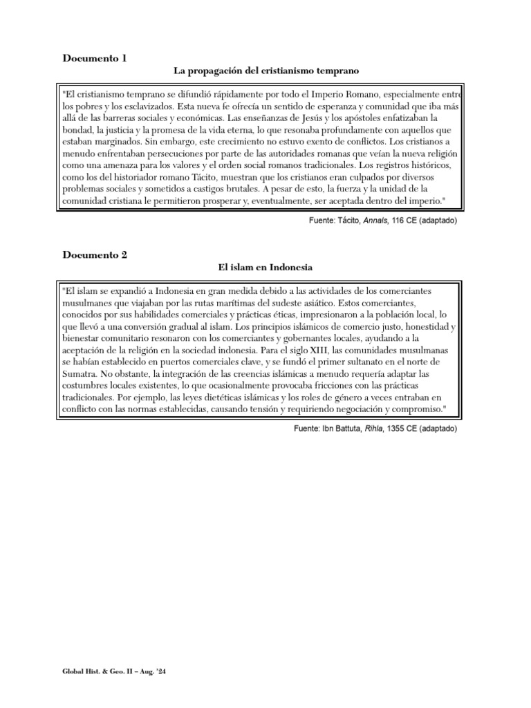 2024.12.02 Spanish Enduring Issues Essay Body Paragraph Practice | PDF ...