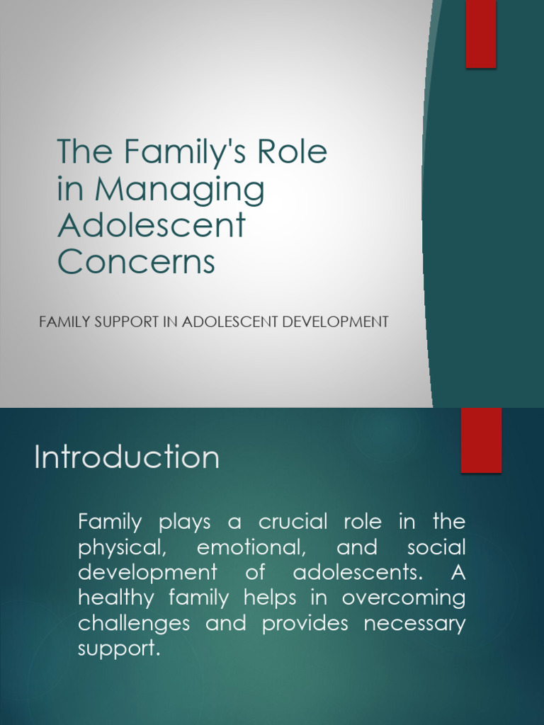 Family's Role in Adolescent Health Management | PDF | Adolescence | Family