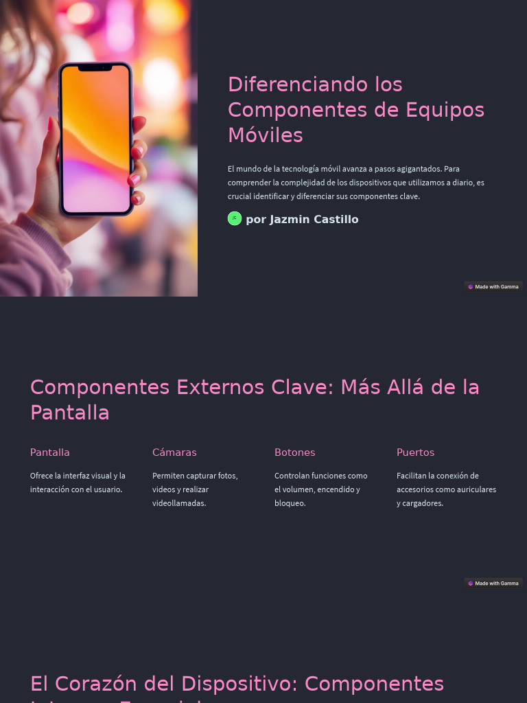Diferenciando Los Componentes de Equipos Moviles | PDF | Telefonía ...