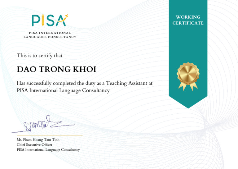 Tutor Certificate | PDF