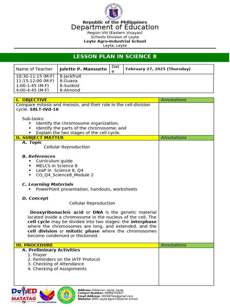 Introduction To Cell Division | PDF | Chromosome | Mitosis