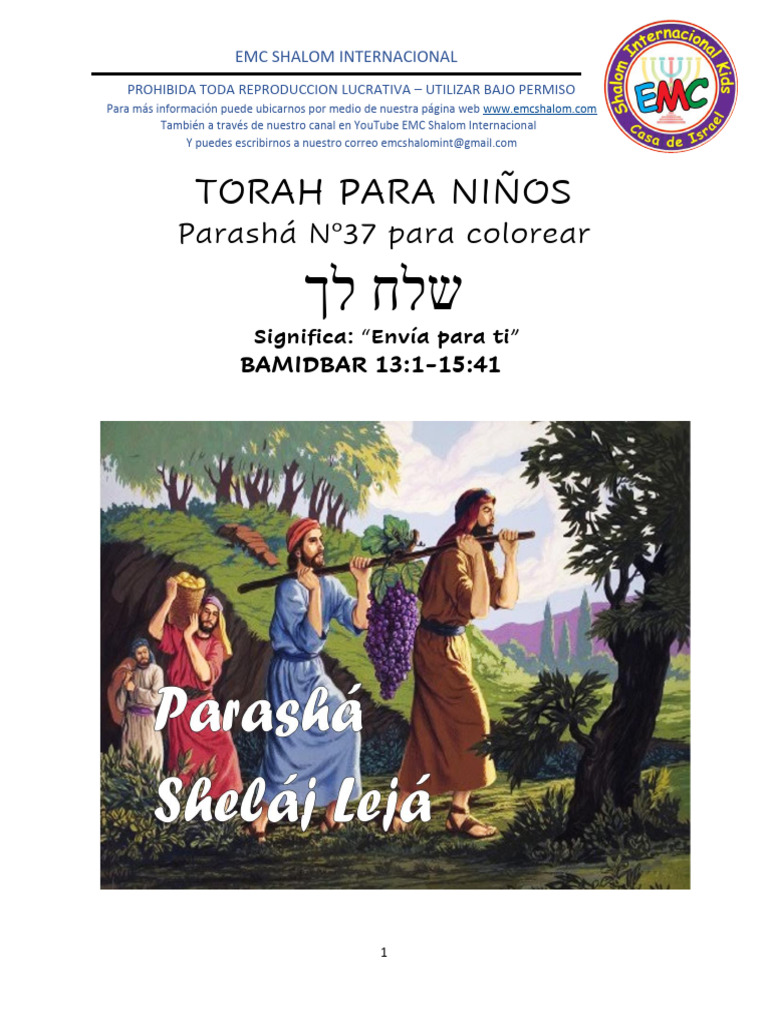 Parasha 37 Sheláj Leja Niños 3-5 Años | PDF