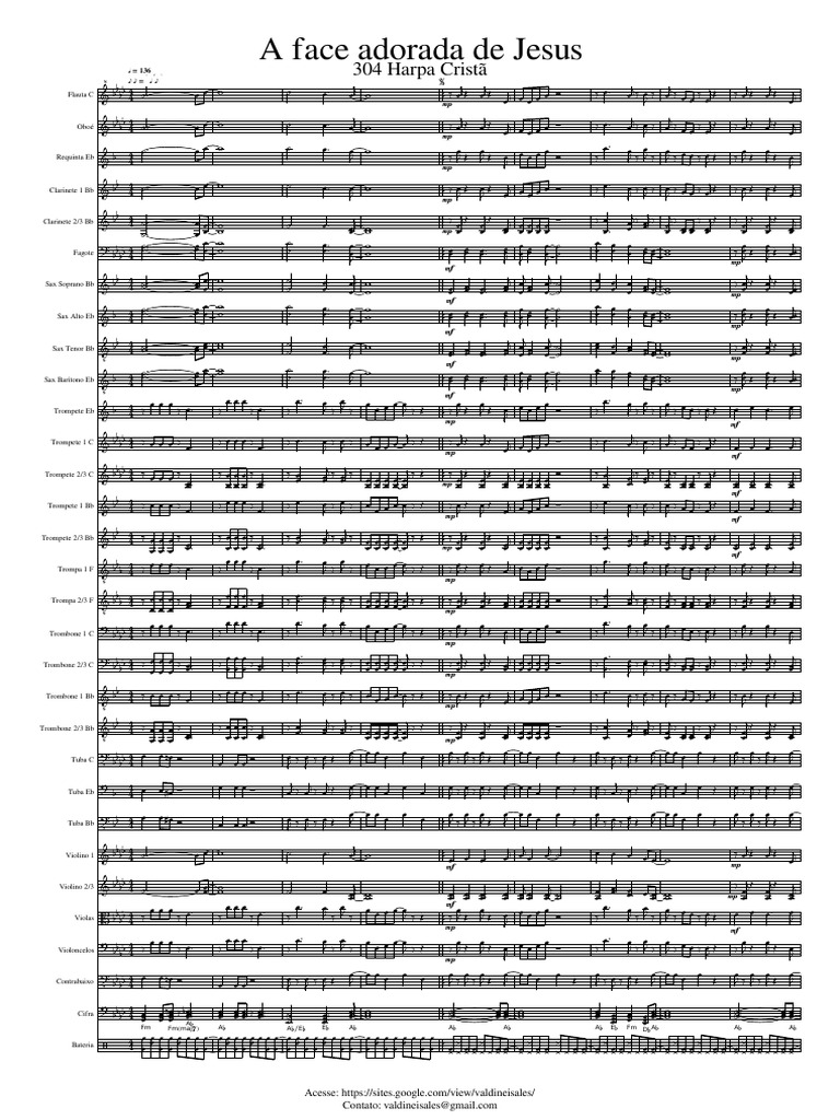 304 Harpa Cristã - Partitura - e - Partes | PDF