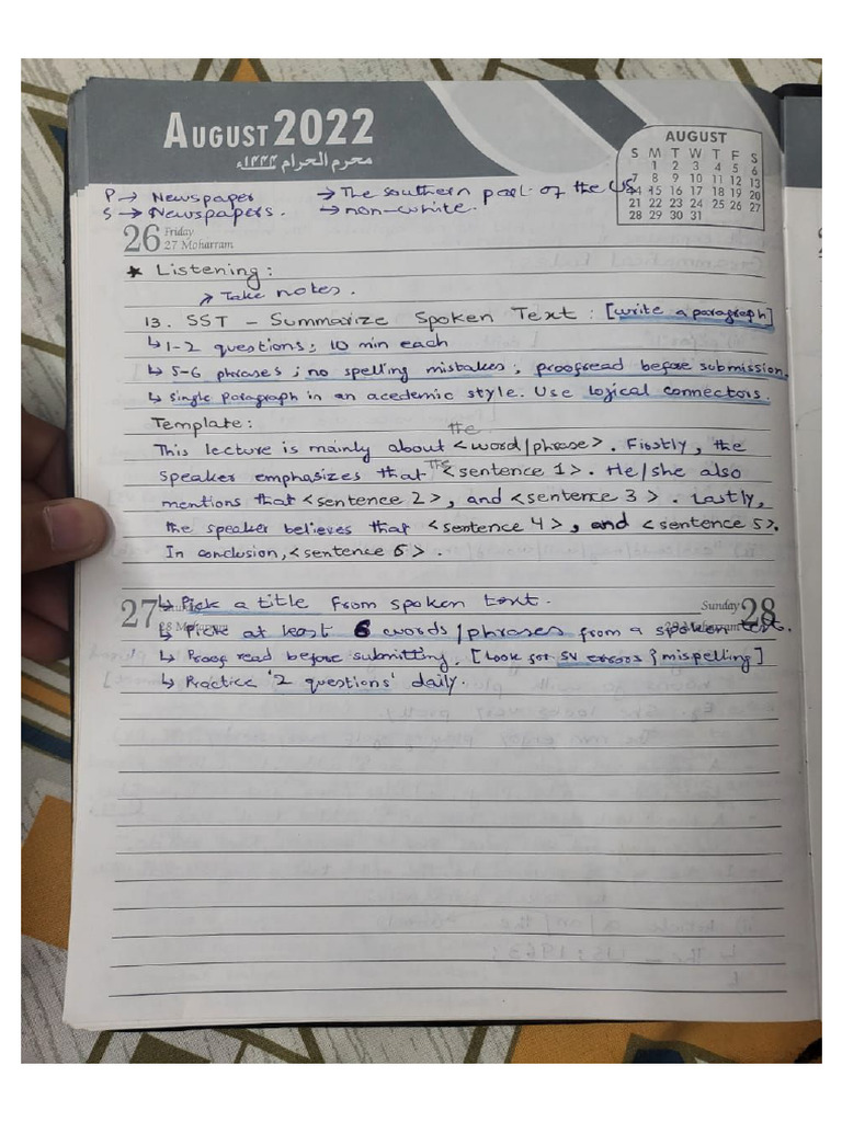 PTE Rohit Notes-3 | PDF