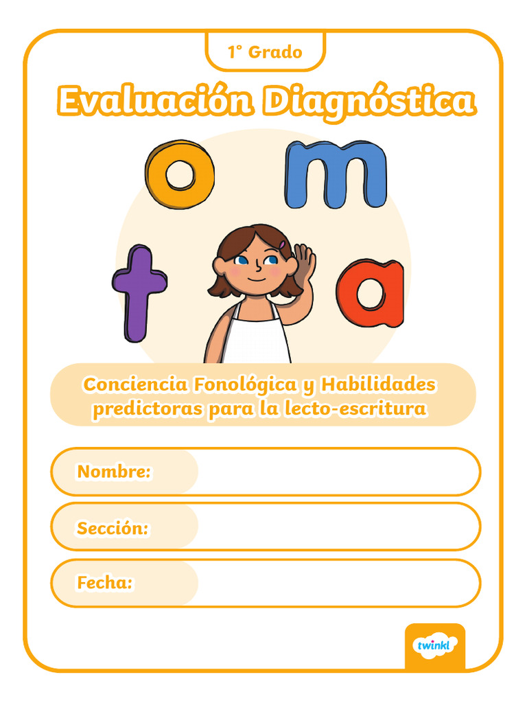 Evaluacion Diagnostica de Conciencia Fon | PDF | Palabra | Sílaba