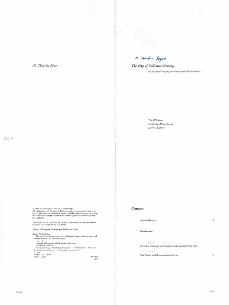 The City of Collective Memory_ Its Historical Imagery and - M_ Christine Boyer - 1994 - MIT ...
